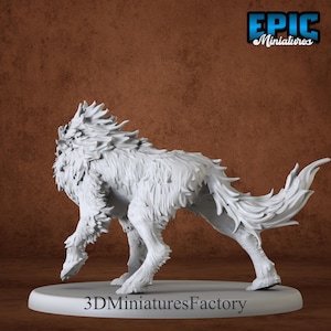 Miniature | Fenrir Wolf Roaring - Dnd Miniature for Tabletop Games ...