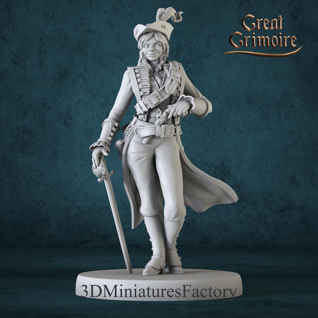 Miniature | Pirate Elara - Dnd Miniature for Tabletop Games - Premium ...