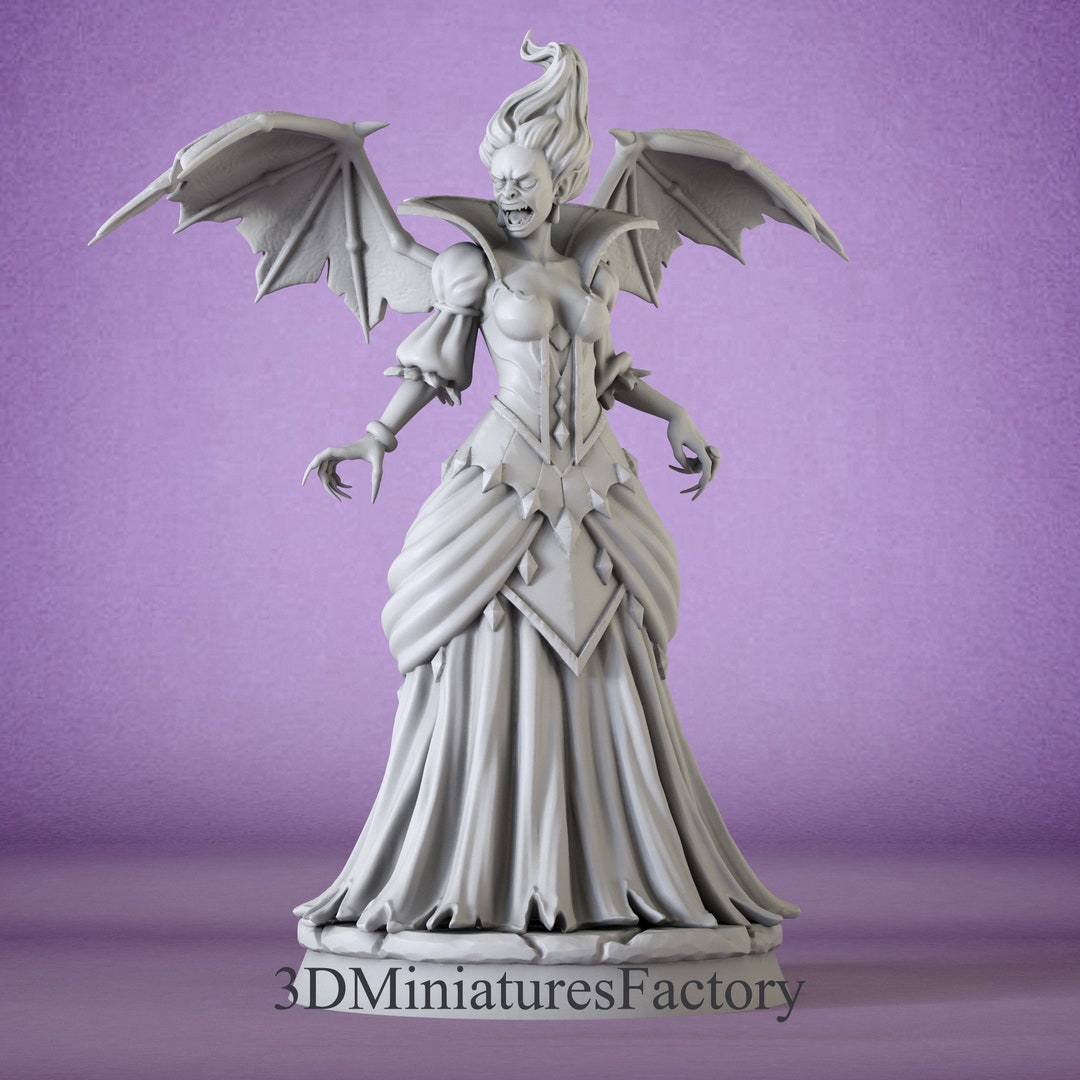 Miniature Vampire Valaine Dnd Miniature for Tabletop Games Premium Dnd ...