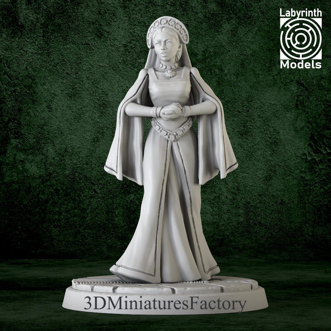Female Dnd Princess Miniature - Dnd Miniature for Tabletop Games ...