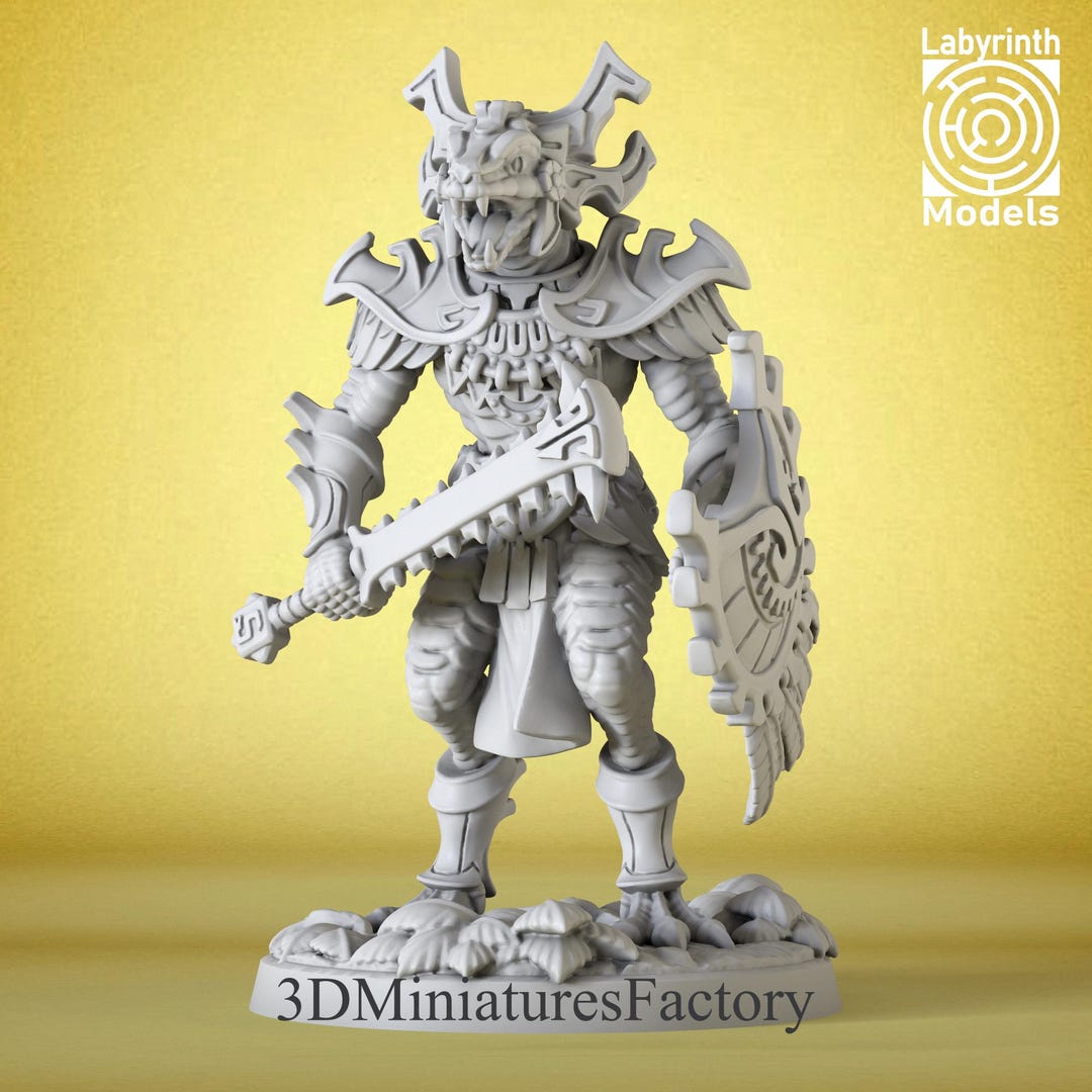Miniature | Naga Warriors 1 - Aztlan Dynasty- Dnd Miniature for ...