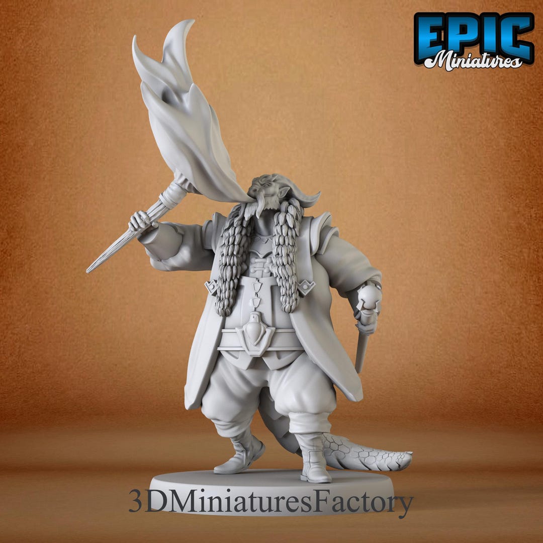 Miniature | Dragonborn Noble Flame - Dnd Miniature for Tabletop Games ...
