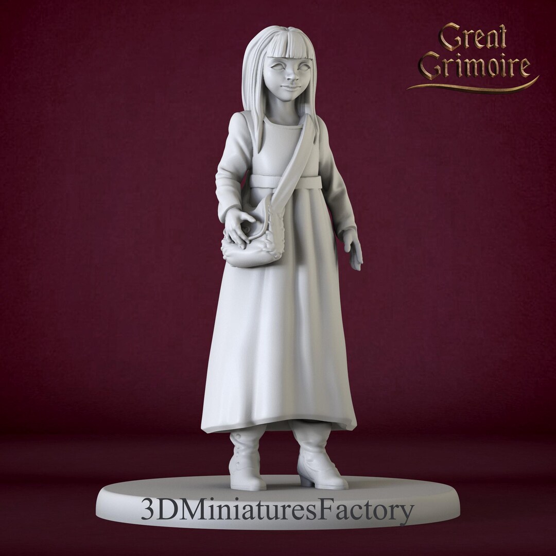 Miniature | Villager Girl Hilda - Dnd Miniature for Tabletop Games ...