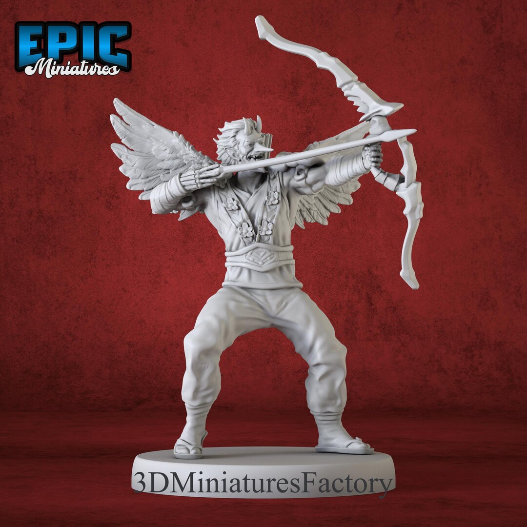 Miniature | Tengu Archer - Player Dnd Miniature for Tabletop Games ...