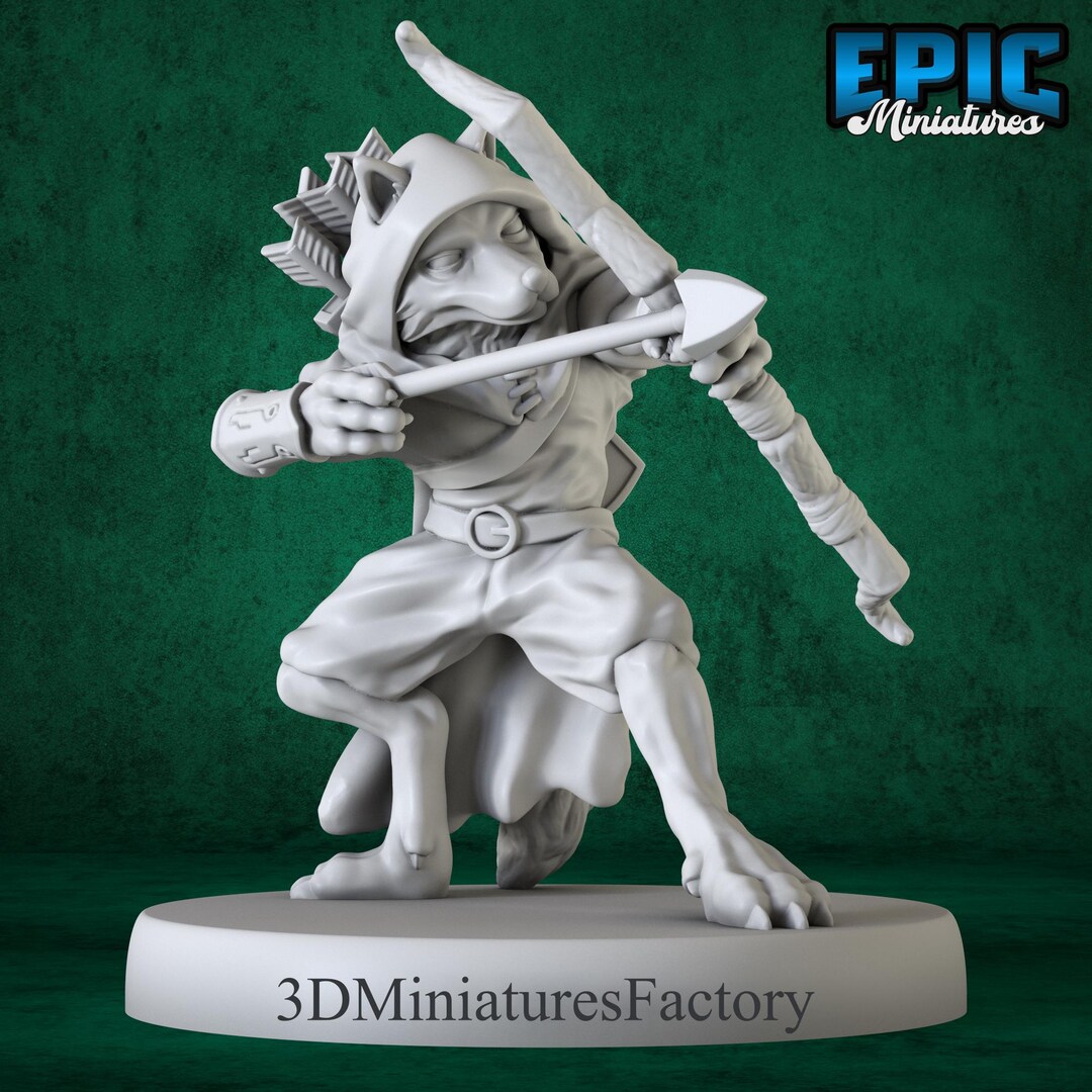 Miniature | Fox Folk Tribe Ranger- Dnd Miniature for Tabletop Games ...