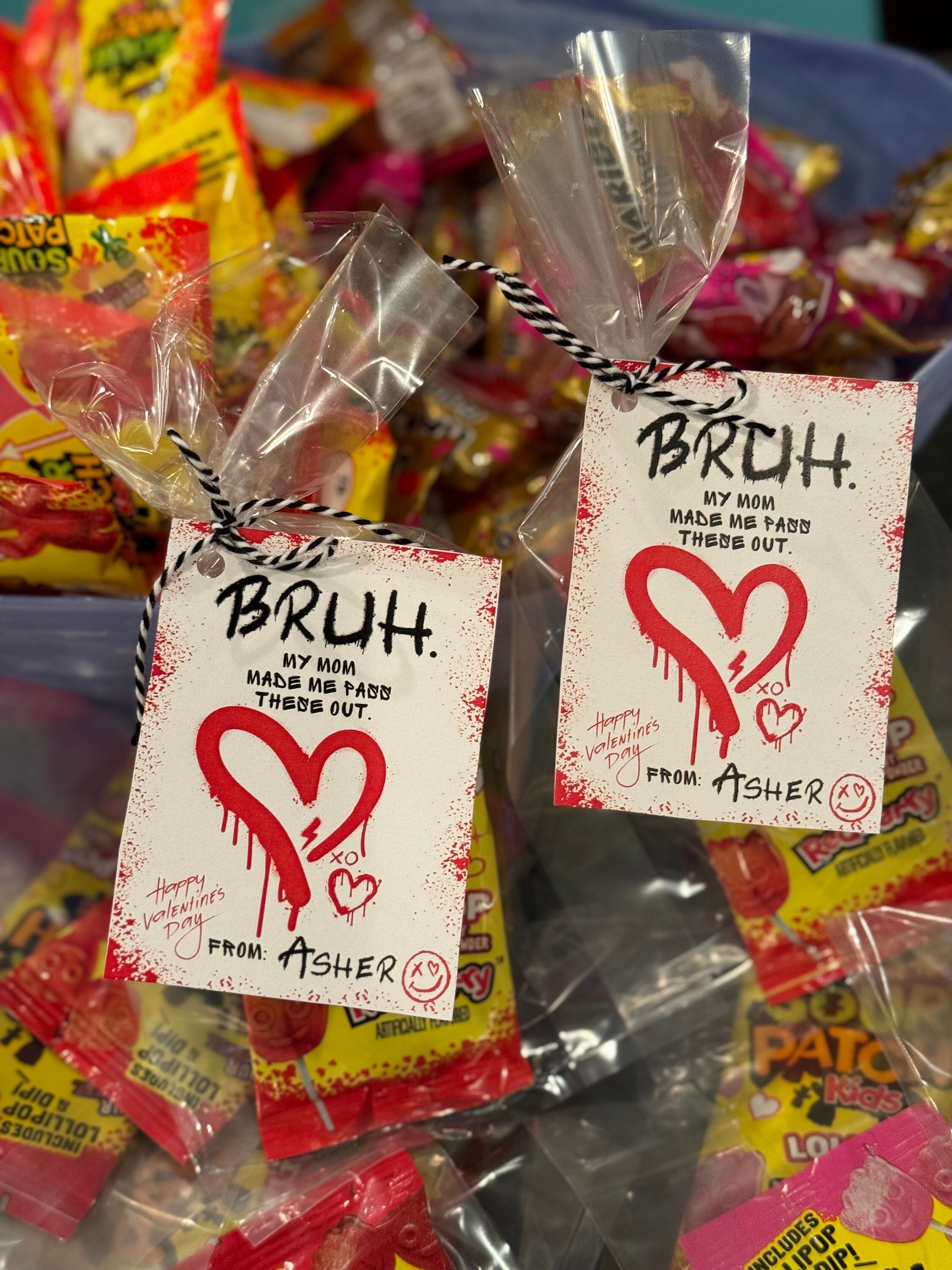 BRUH My MOM Made Me Valentine's Day Printable Card, Tween Teen Kid ...