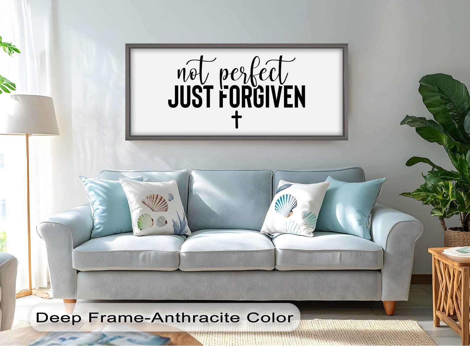 Not Perfect Just Forgiven Wall Art – Christian Bible Quote Sign ...