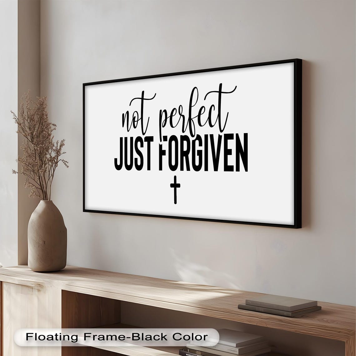 Not Perfect Just Forgiven Wall Art – Christian Bible Quote Sign ...