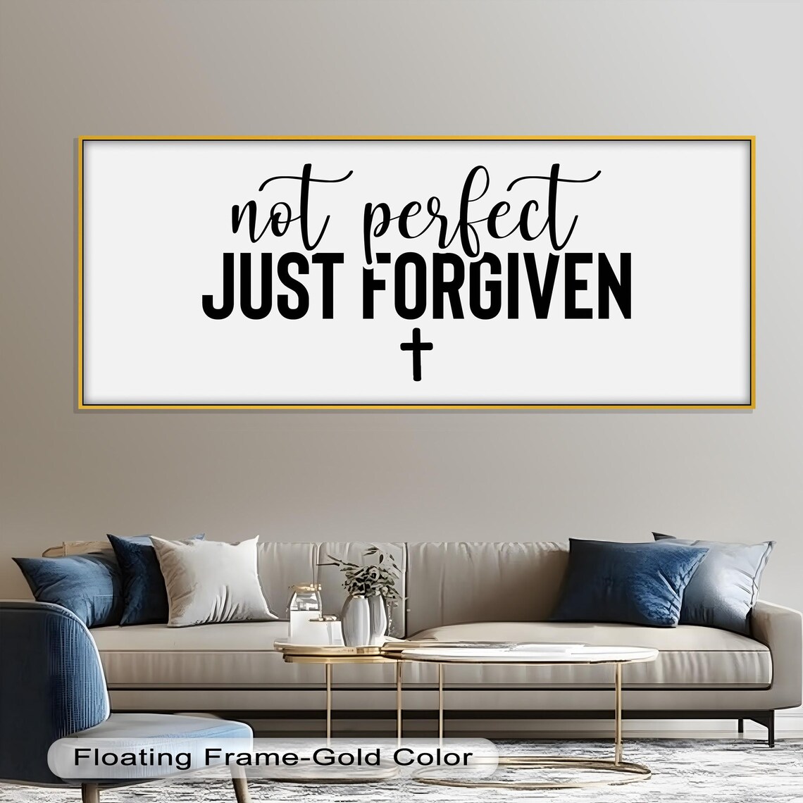 Not Perfect Just Forgiven Wall Art – Christian Bible Quote Sign ...
