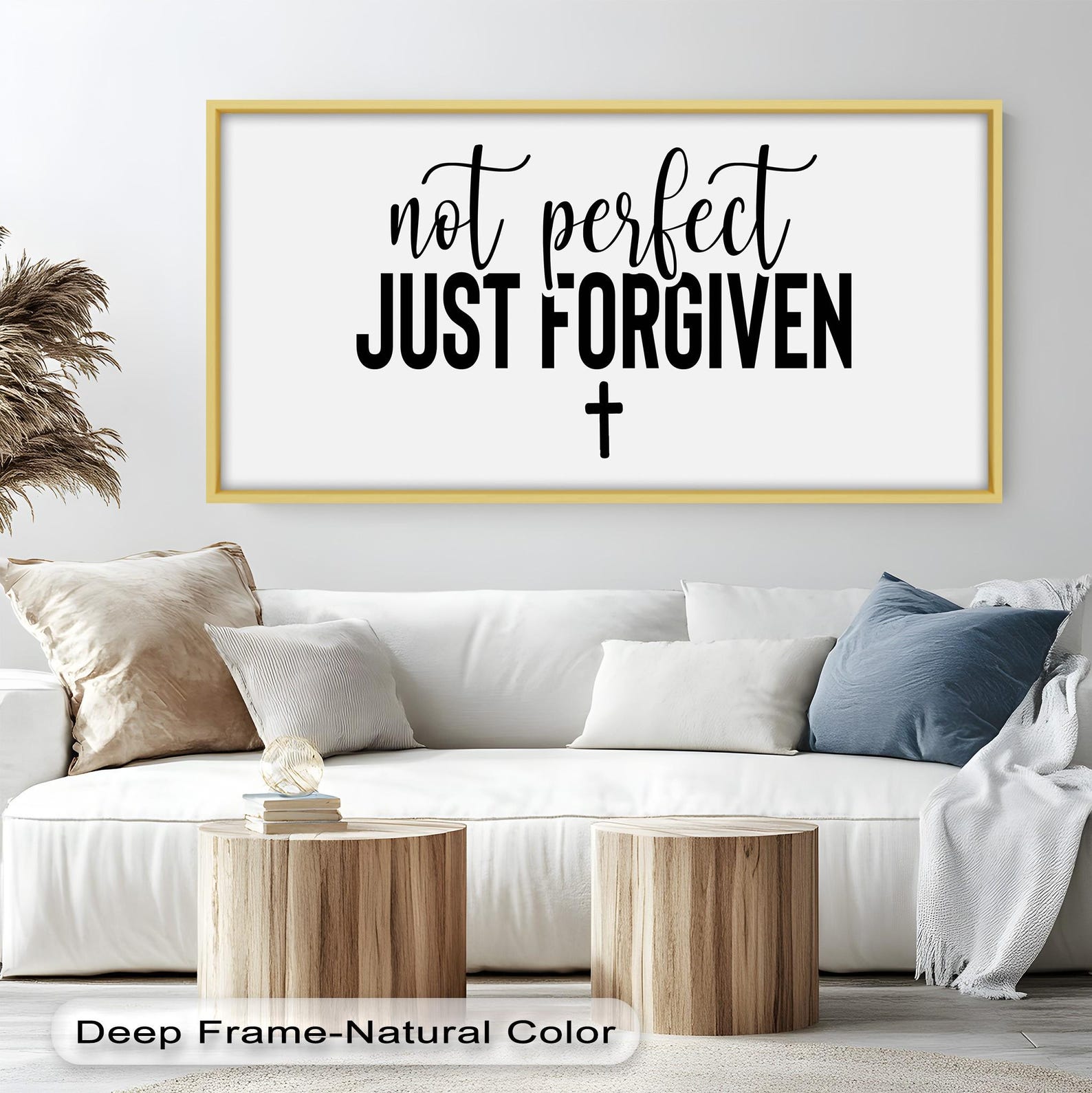 Not Perfect Just Forgiven Wall Art – Christian Bible Quote Sign ...