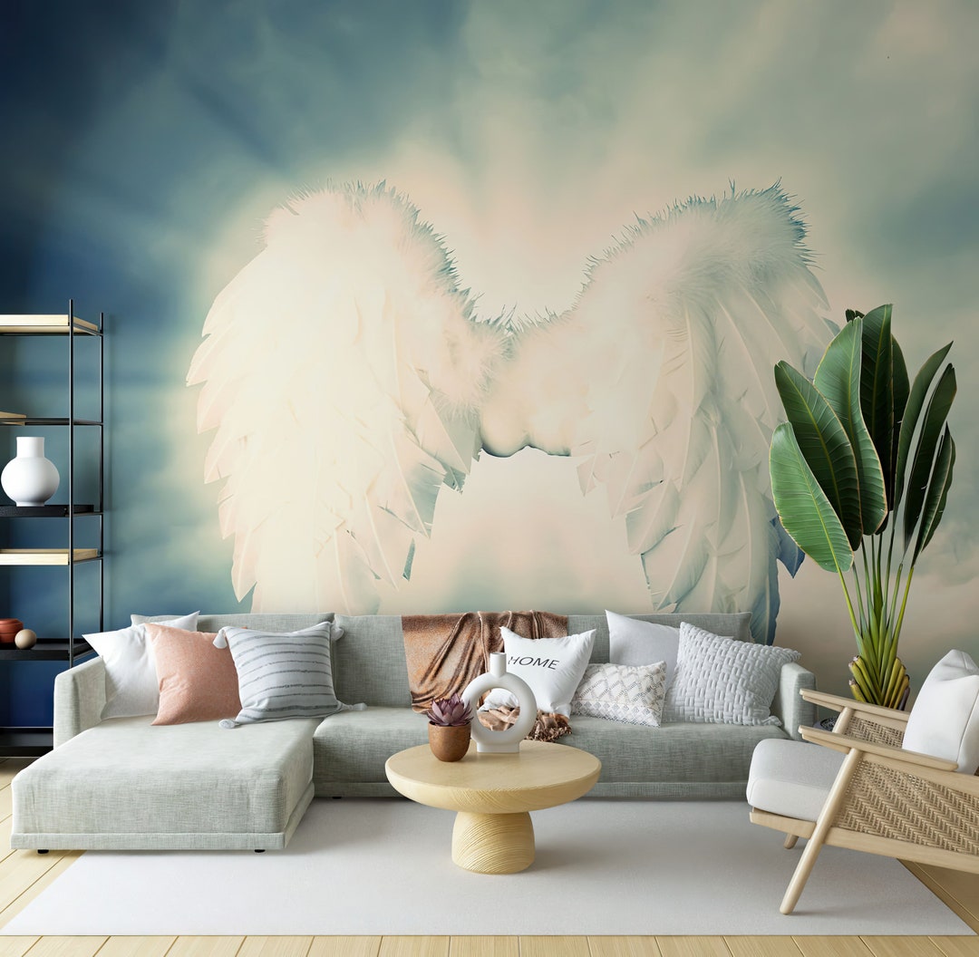 Artistic Angel Wings Wall Murals - Dramatic Design for a Stunning ...