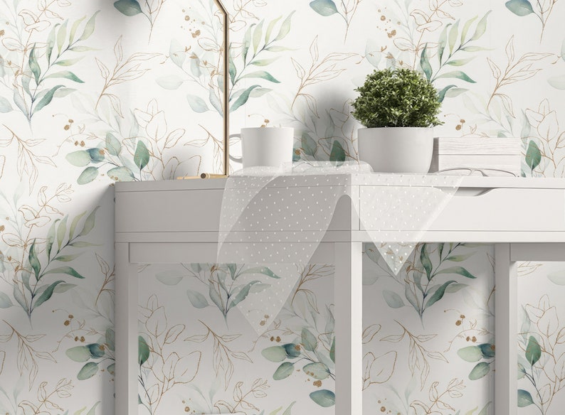 Floral Wallpaper-temporary Wallpaper-peel and Stick Wallpaper-floral ...