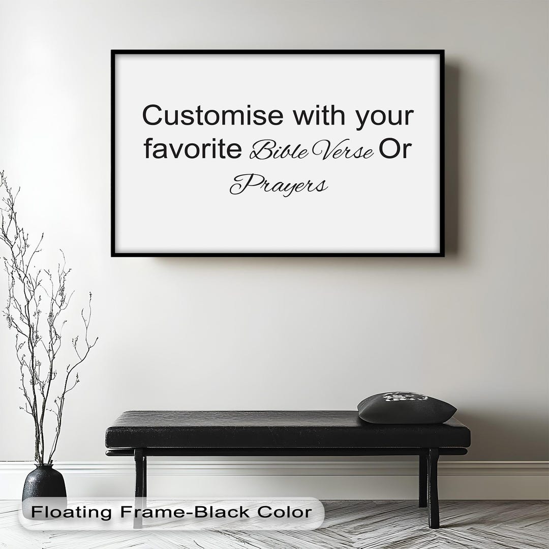Custom Bible Verse Wood Sign: Christian Wall Art With Gold Frame Oil ...
