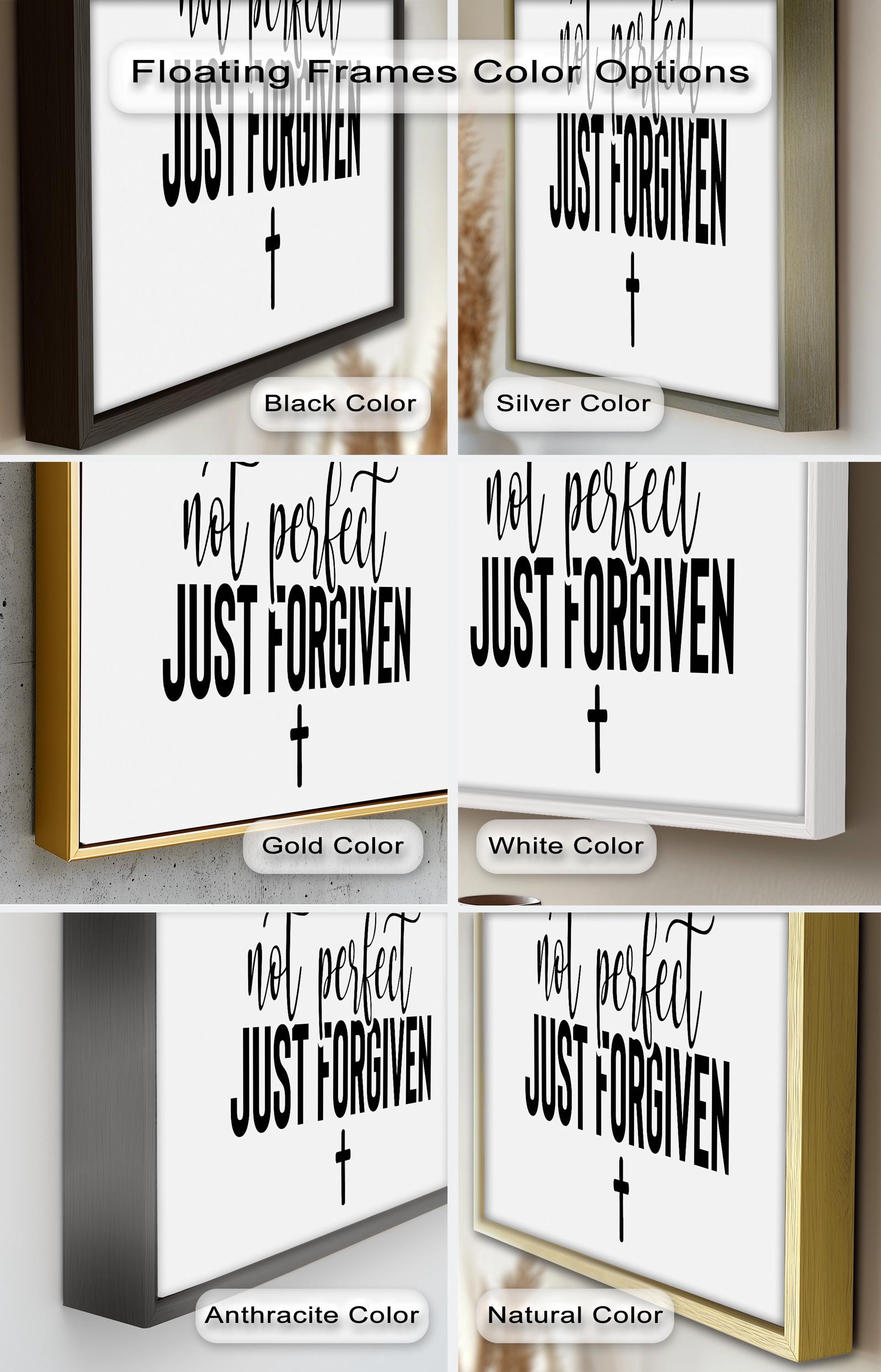 Not Perfect Just Forgiven Wall Art – Christian Bible Quote Sign ...