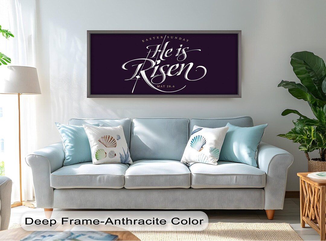 He is Risen Easter Wall Art – Christian Scripture Print, Mattew 28:6 ...