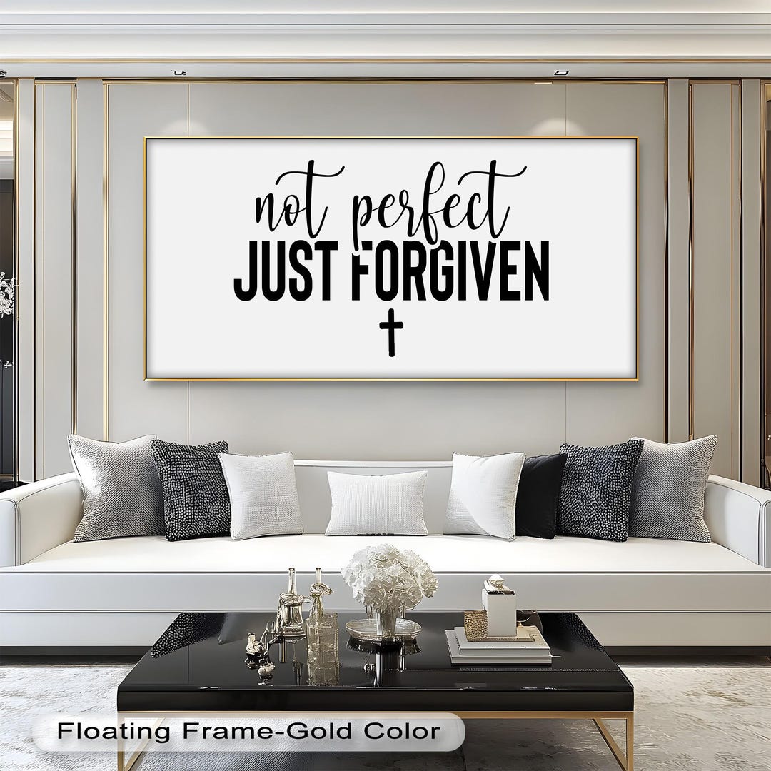 Not Perfect Just Forgiven Wall Art – Christian Bible Quote Sign ...