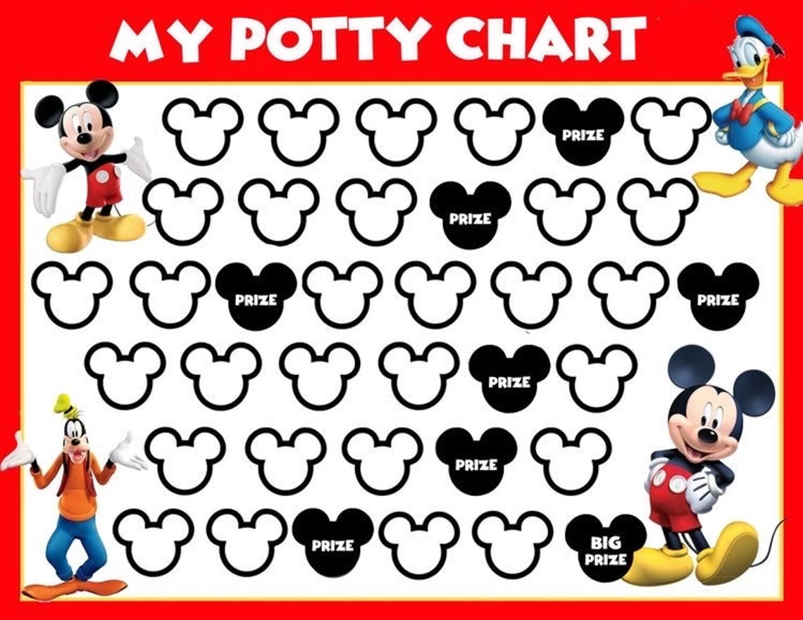 Mickey Potty Chart - Etsy