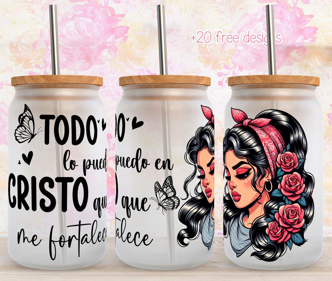 Spanish Bible Verse 16oz Design, Todo Lo Puedo En Cristo Wrap, 16oz ...