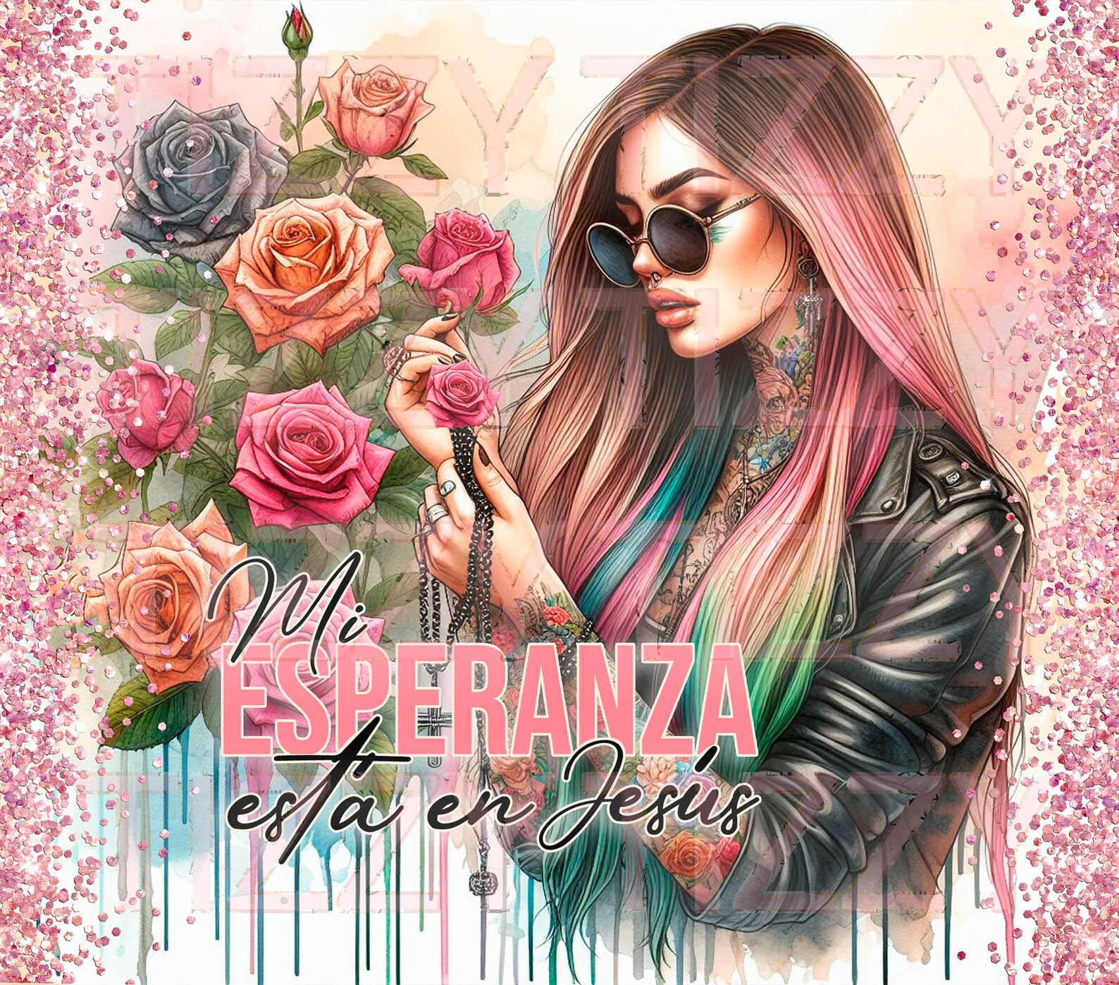 Spanish Bible Glitter 20oz Wrap, 20oz Skinny Tumbler Sublimation Design ...