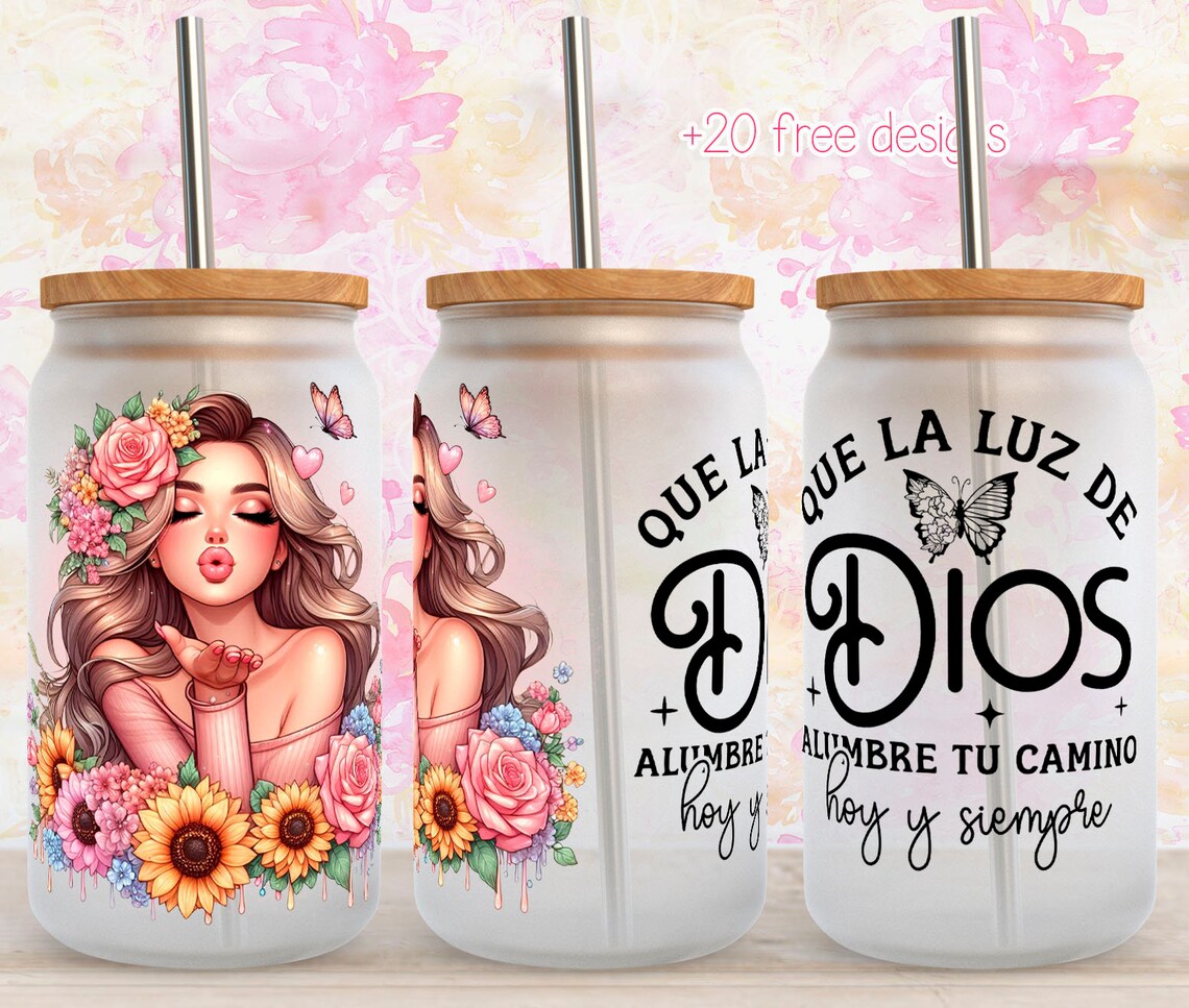 Dios Es Bueno 16oz Wrap Design: Spanish Bible Verse (digital Download ...