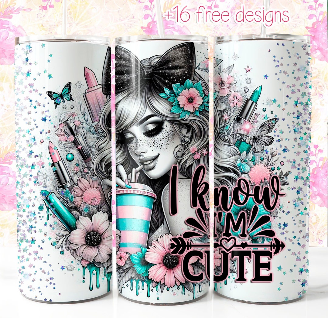 Cute 20oz Wrap Design, Sassy 20oz Wrap Design, 20oz Tumbler Sublimation ...