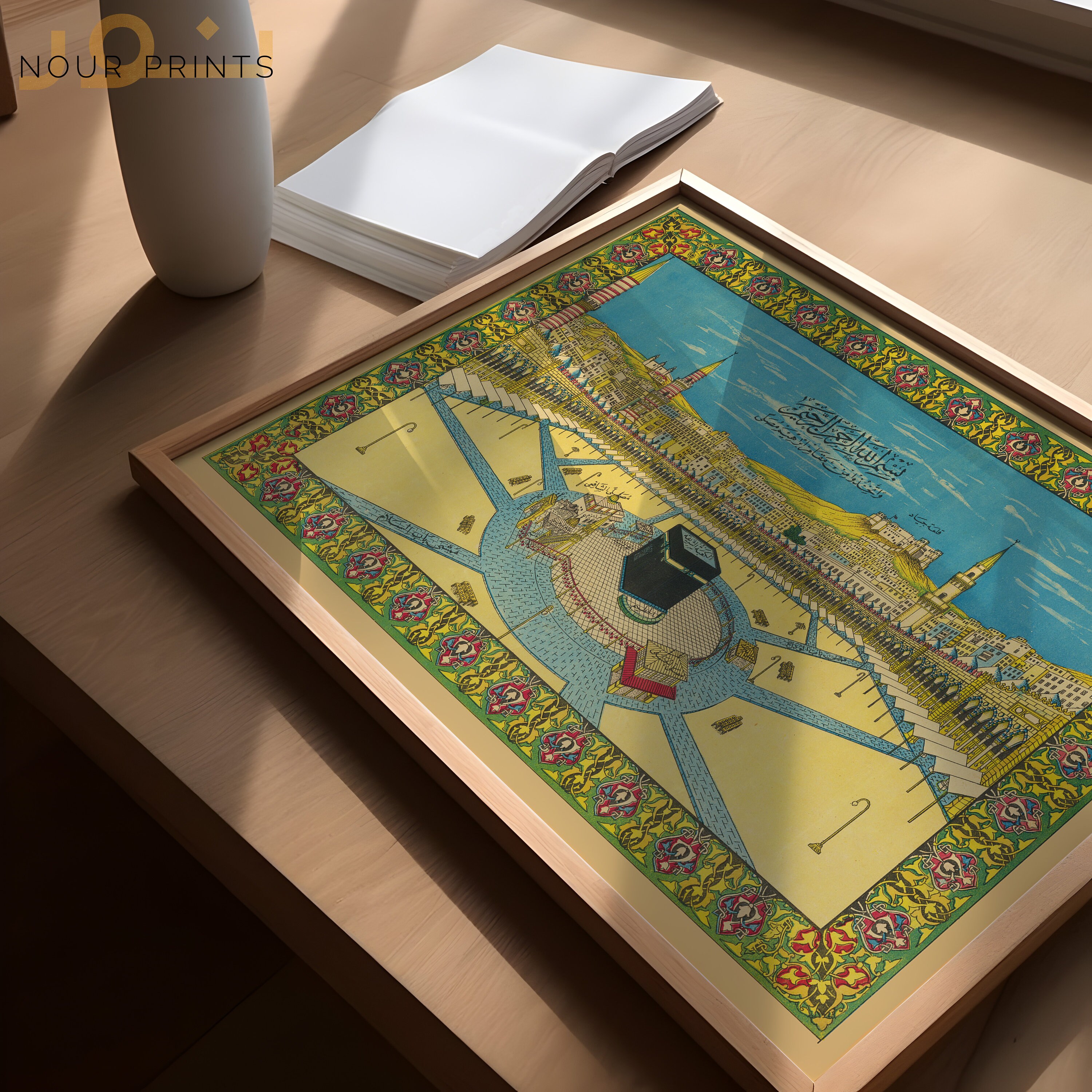 Kaaba Mecca Art, Islamic Wall Art, Masjid Al-haram Grand Mosque Digital ...