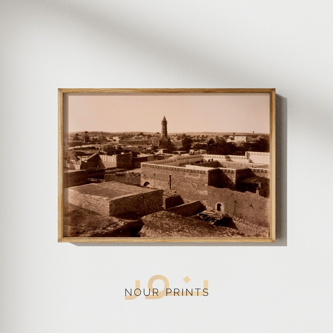 Gaza City Vintage Photograph, Palestine Printable Art, Town of Gaza Art ...