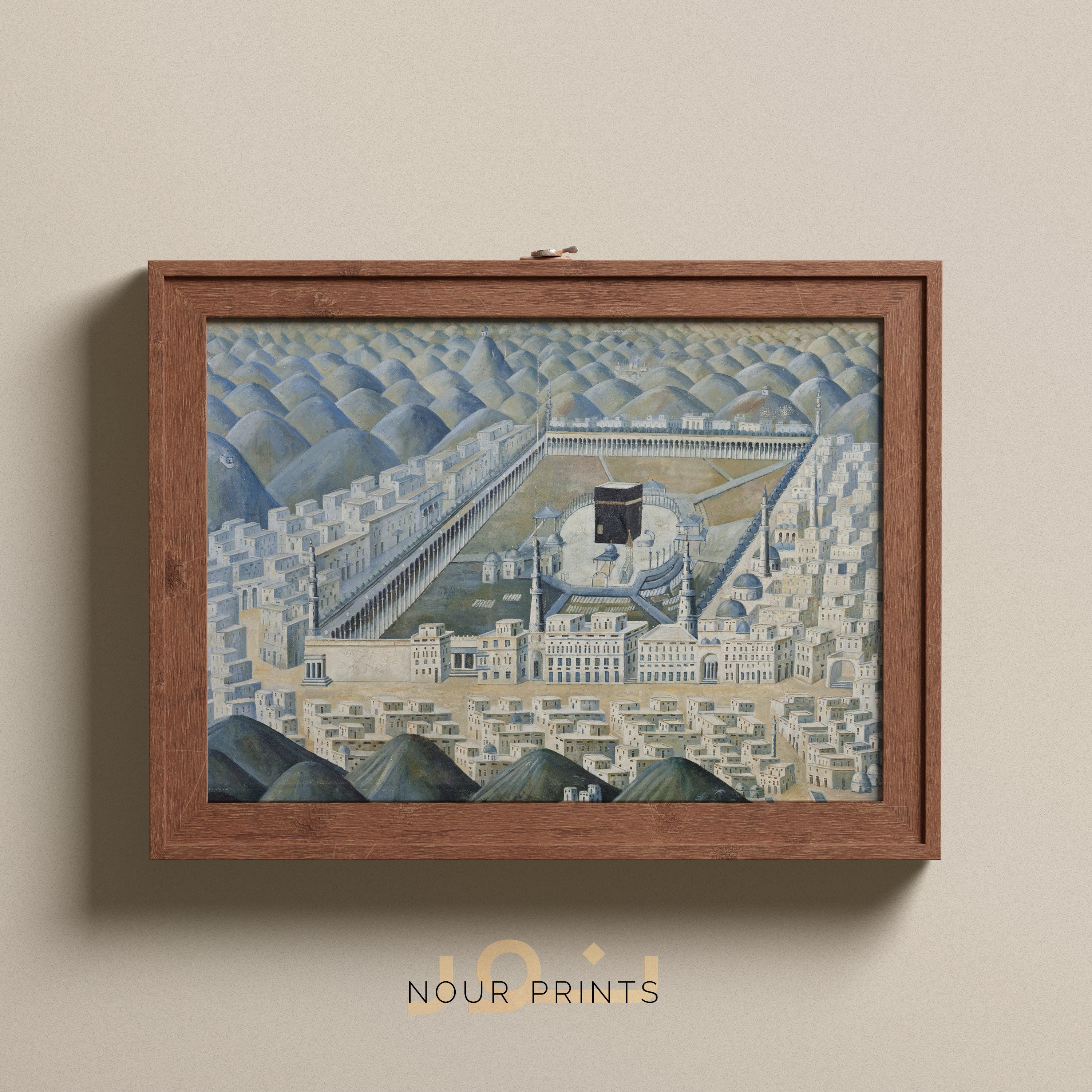 Kaaba Mecca Art, Islamic Wall Art, Masjid Al-haram Grand Mosque Digital ...