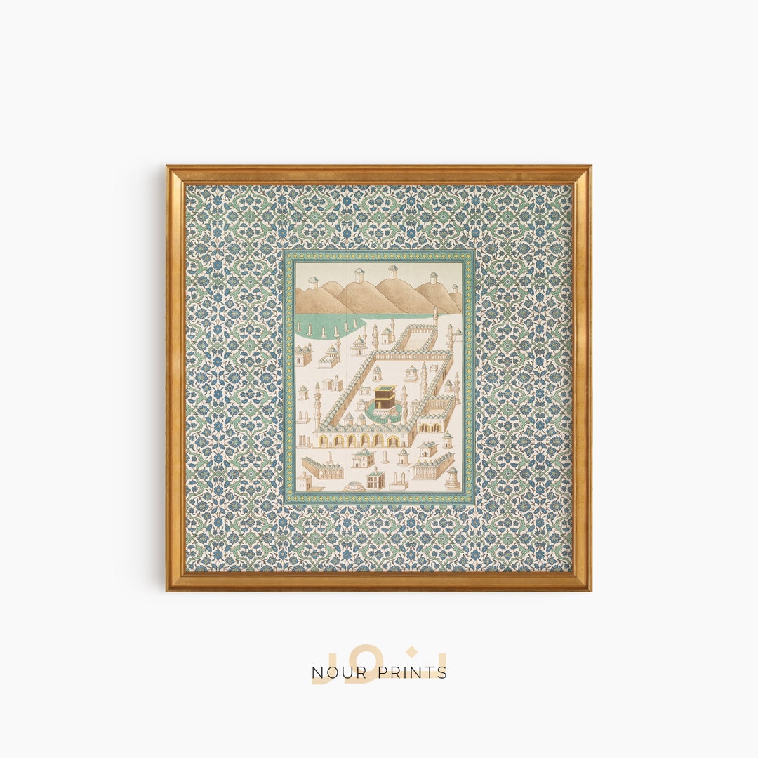 Kaaba Mecca Art, Islamic Wall Art, Masjid Al-haram Grand Mosque Digital ...