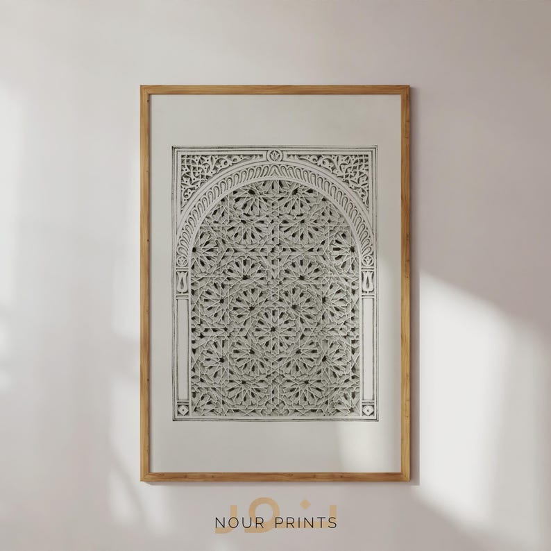 Islamic Geometric Art, Mosque Patterns Art Set of 3 Prints, Modern ...