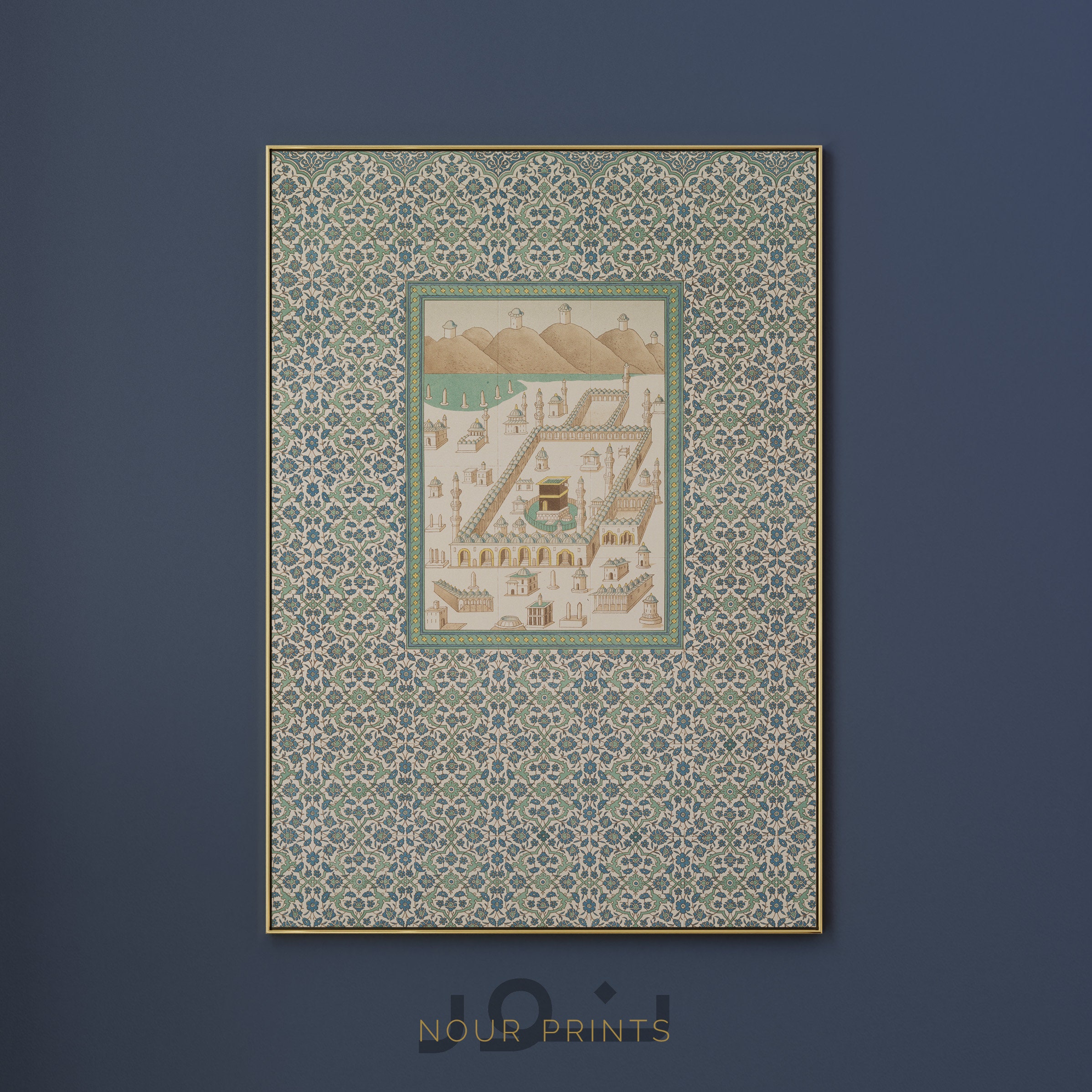 Kaaba Mecca Art, Islamic Wall Art, Masjid Al-haram Grand Mosque Digital ...