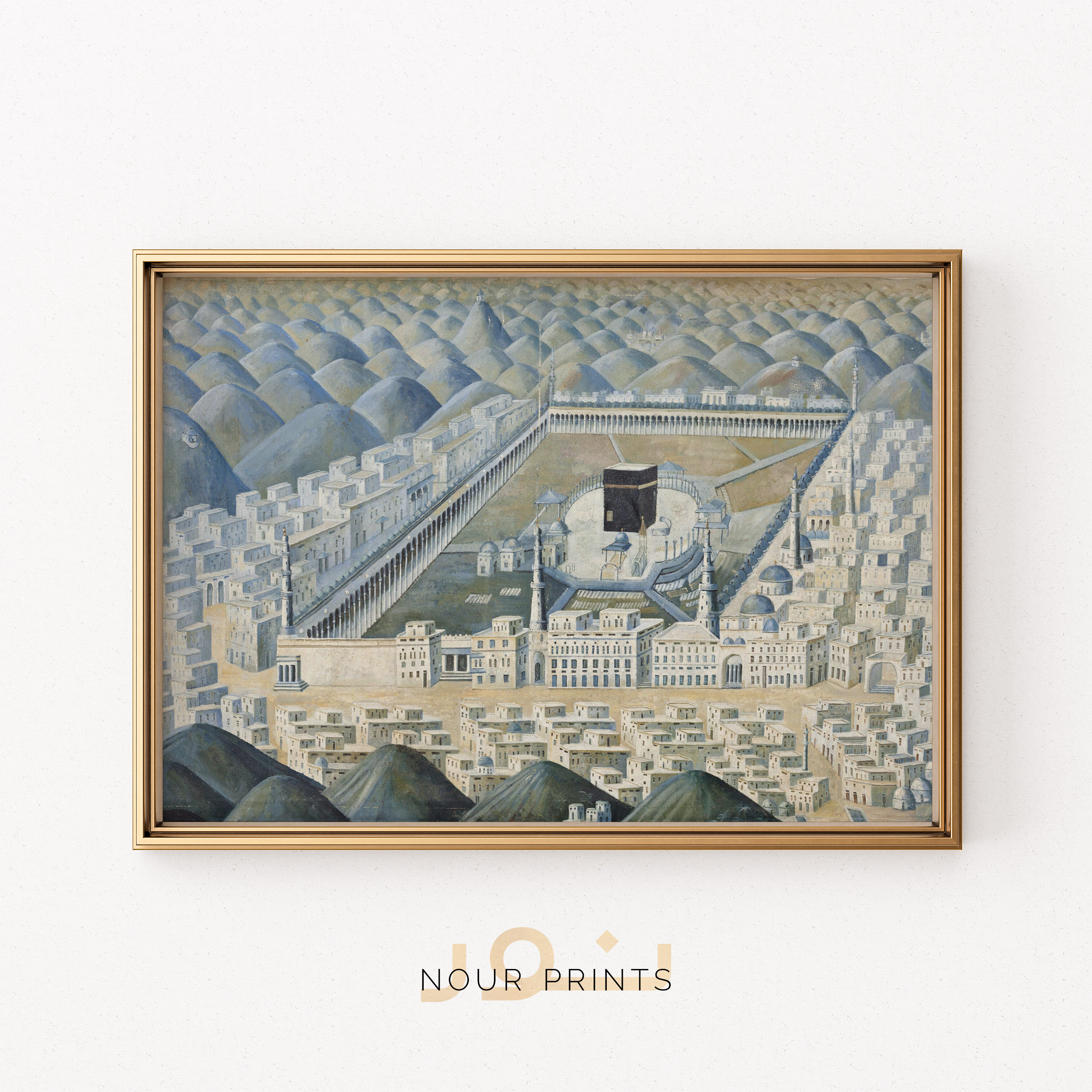 Kaaba Mecca Art, Islamic Wall Art, Masjid Al-haram Grand Mosque Digital ...