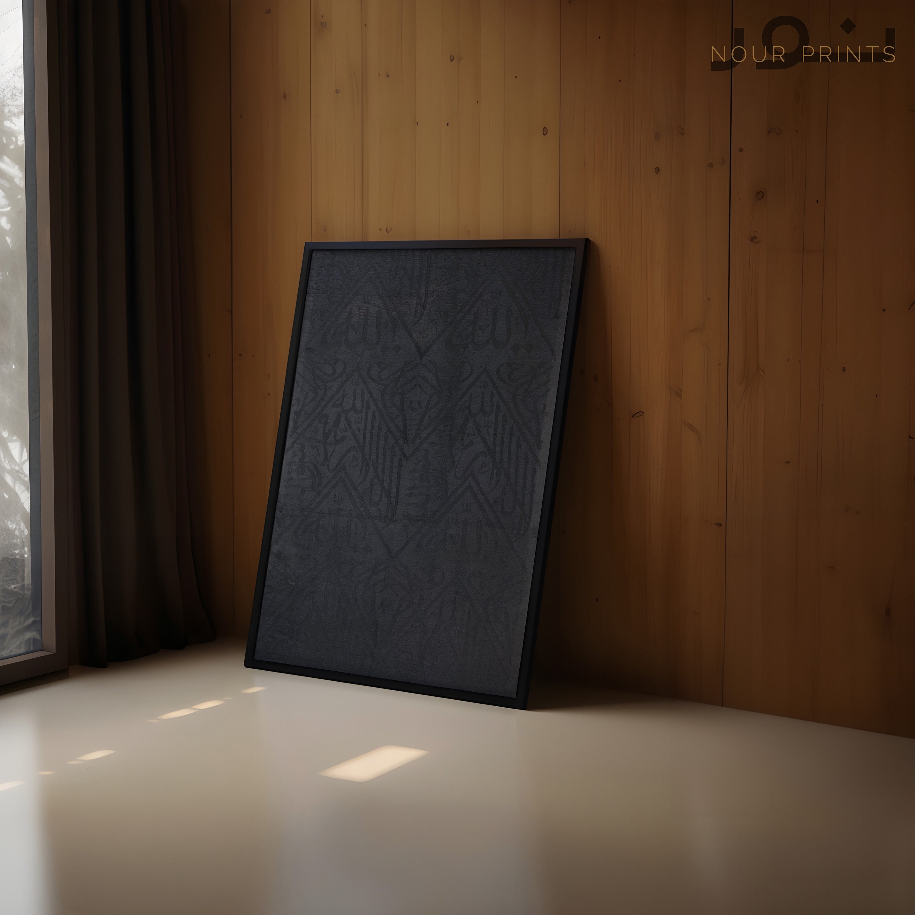 Kaaba Mecca Art Islamic Wall Art, Section of the Kaaba Cover Kiswah ...