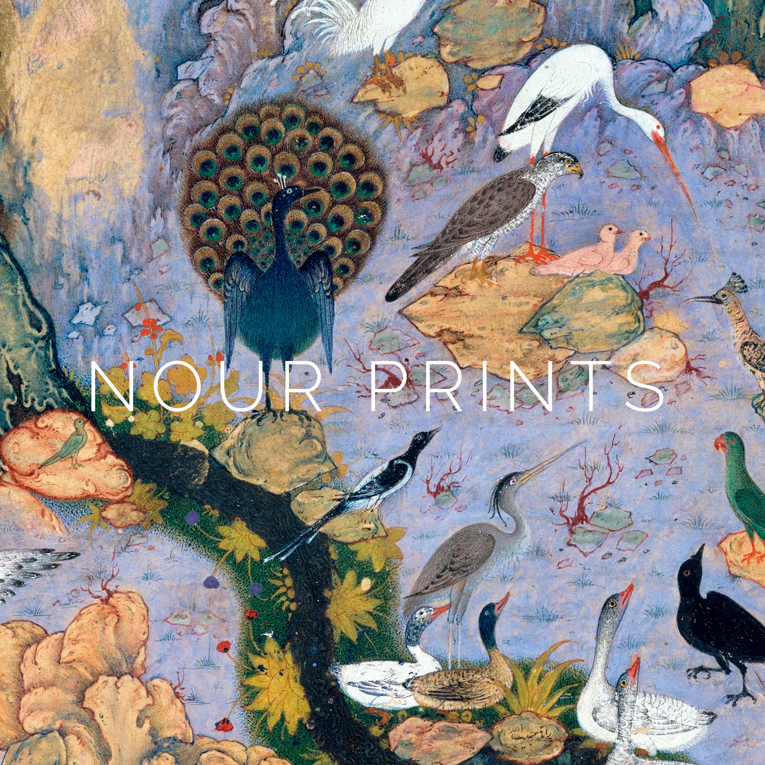 Antique Persian Bird Art Set of 2, Persian Miniature Painting Iranian ...