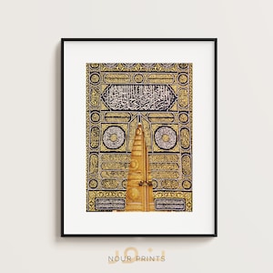 Kaaba Mecca Art Islamic Wall Art, Door Kabah, Multazam Kaaba Door ...