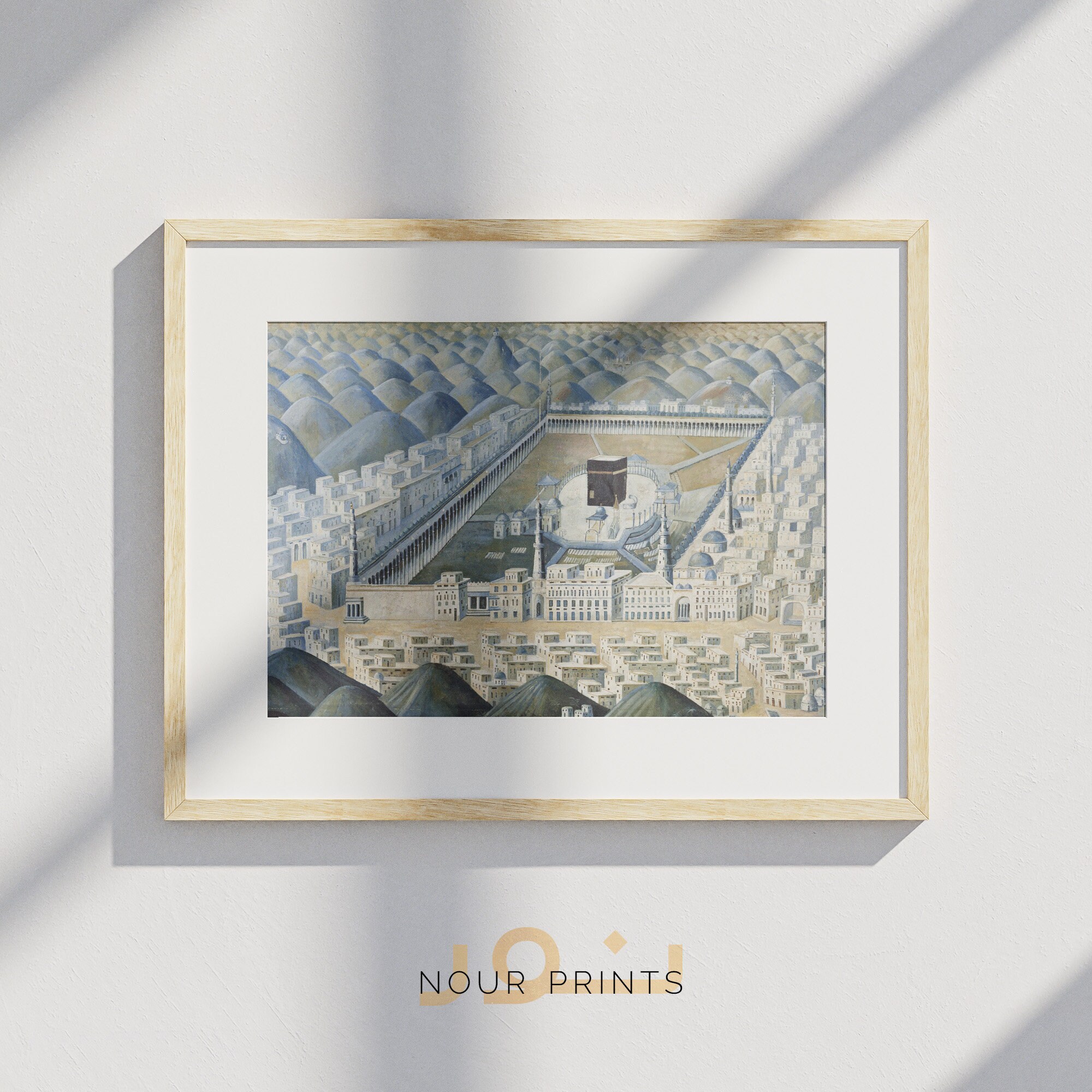 Kaaba Mecca Art, Islamic Wall Art, Masjid Al-haram Grand Mosque Digital ...