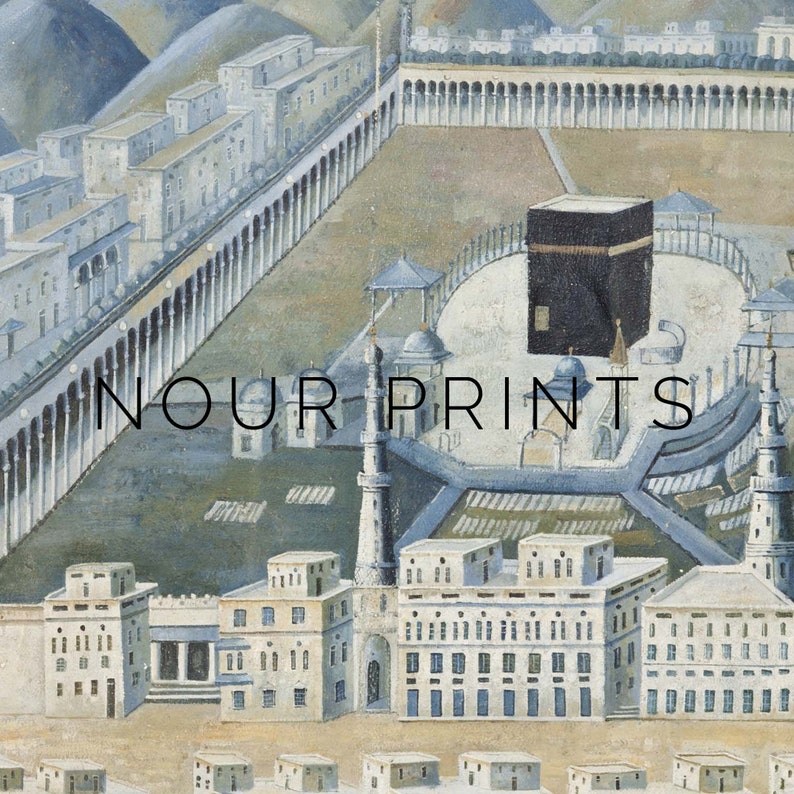 Kaaba Mecca Art, Islamic Wall Art, Masjid Al-haram Grand Mosque Digital ...