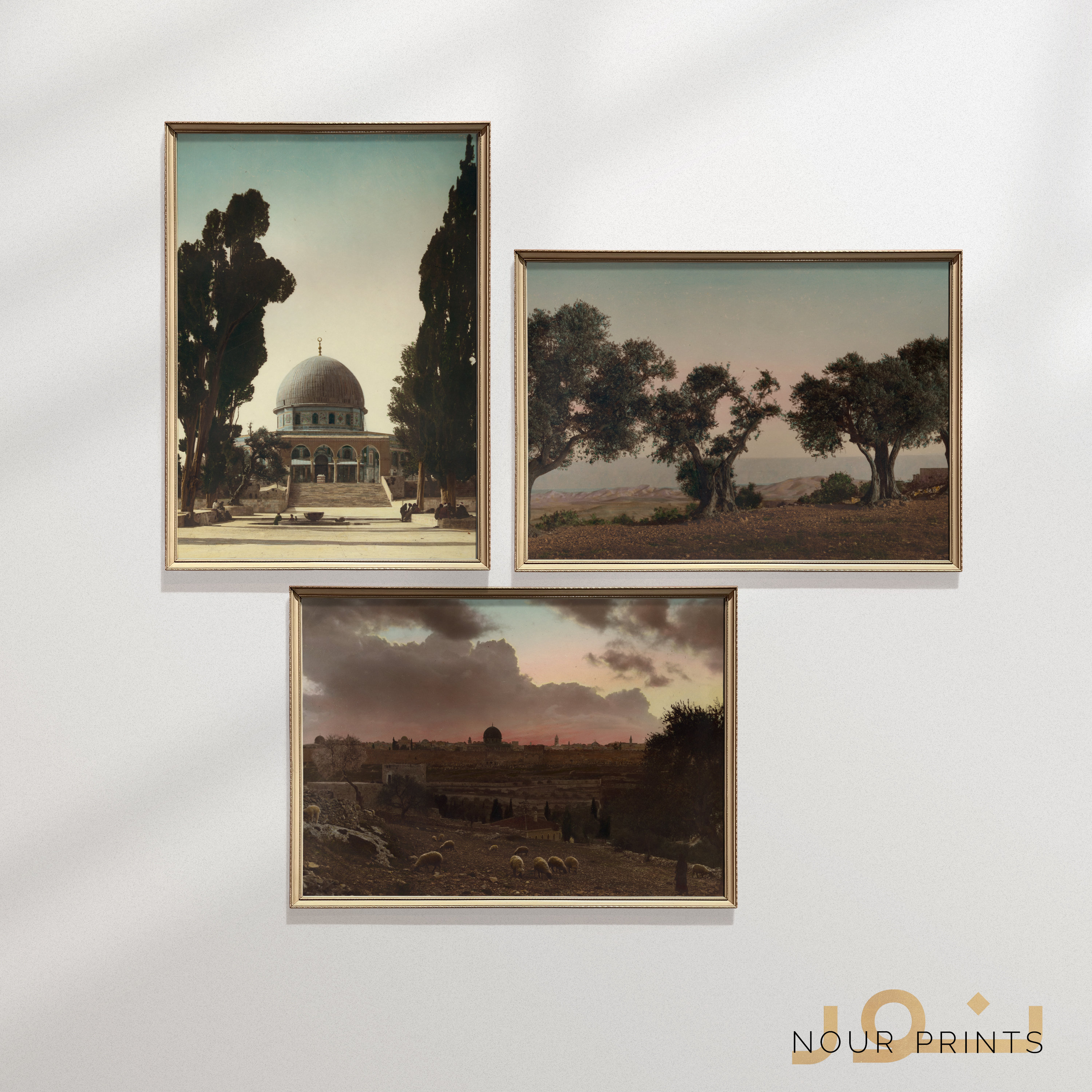 Al-aqsa Mosque, Al-quds, Free Palestine Set of 3 Prints, Jerusalem ...