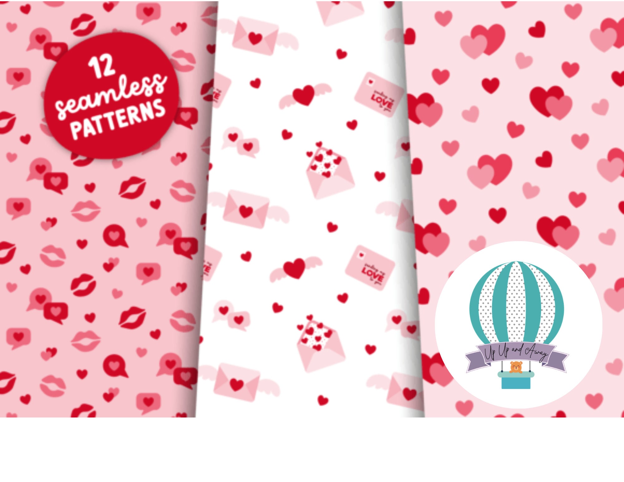 Love Letters Digital Paper - Etsy