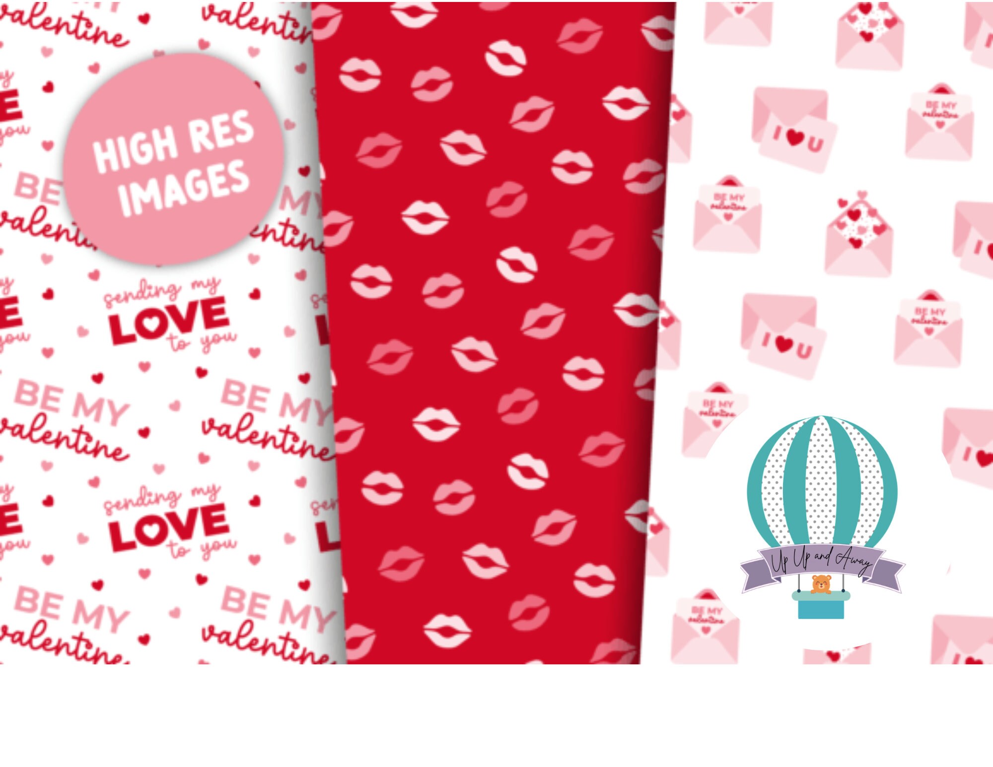 Love Letters Digital Paper - Etsy