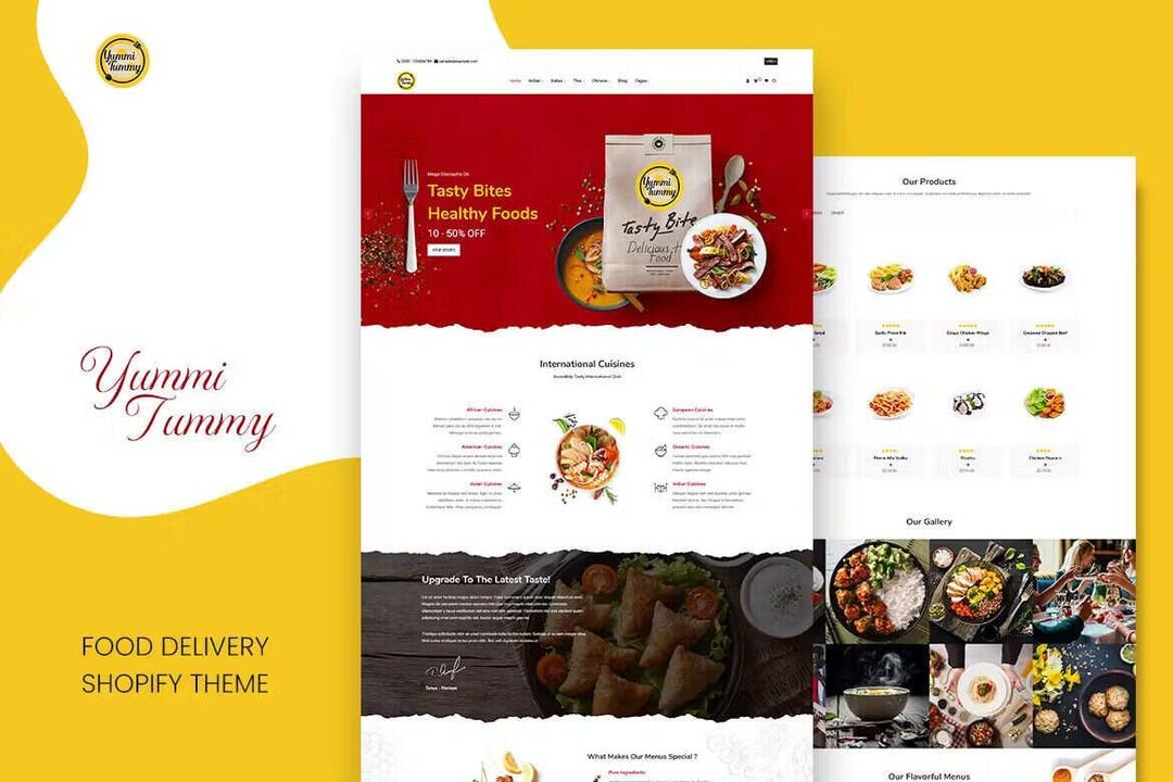 Yummi - Food Delivery Shopify Theme - Instant Delivery Worldwide - Etsy