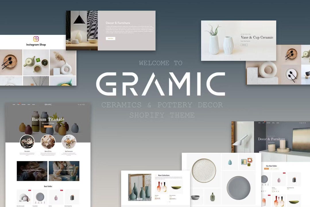 Gramic - Ceramics & Pottery Decor Shopify Theme - Instant Download - Etsy