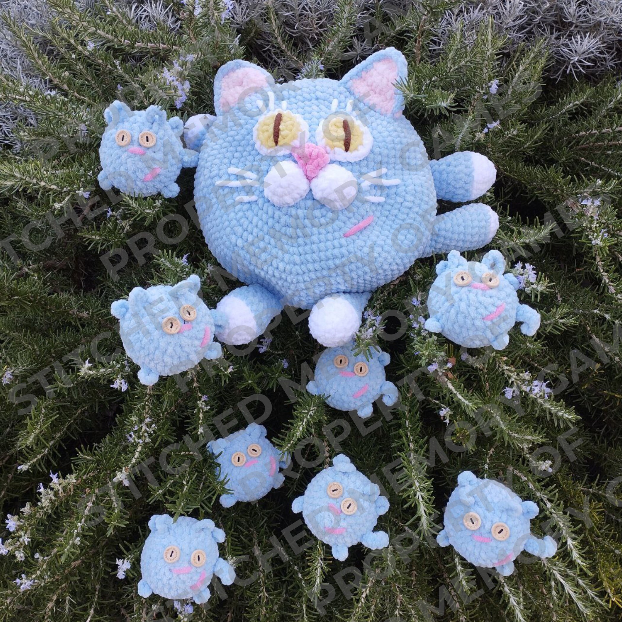 Crochet Memory Game With Cat and Kitties: Crochet Toy Pattern for ...