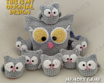 Crochet Memory Game PIG and PIGLETS: Toy for Visual Memory, Colors ...