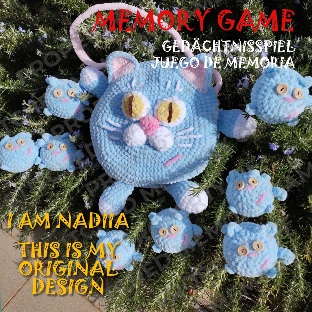 Crochet Memory Game With Cat and Kitties: Crochet Toy Pattern for ...