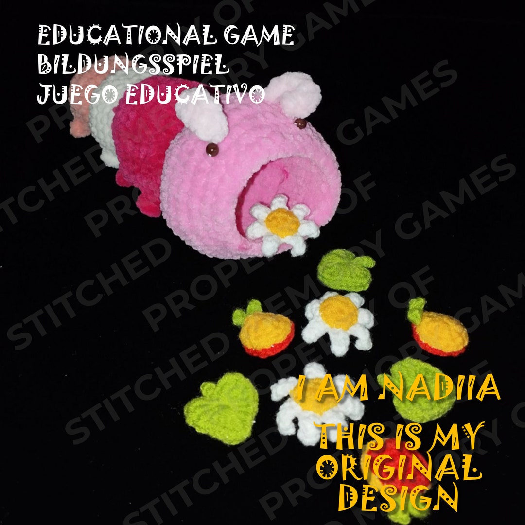 Crochet Memory Game Educational Game Feed Us: Toy for Logics, Tactile ...