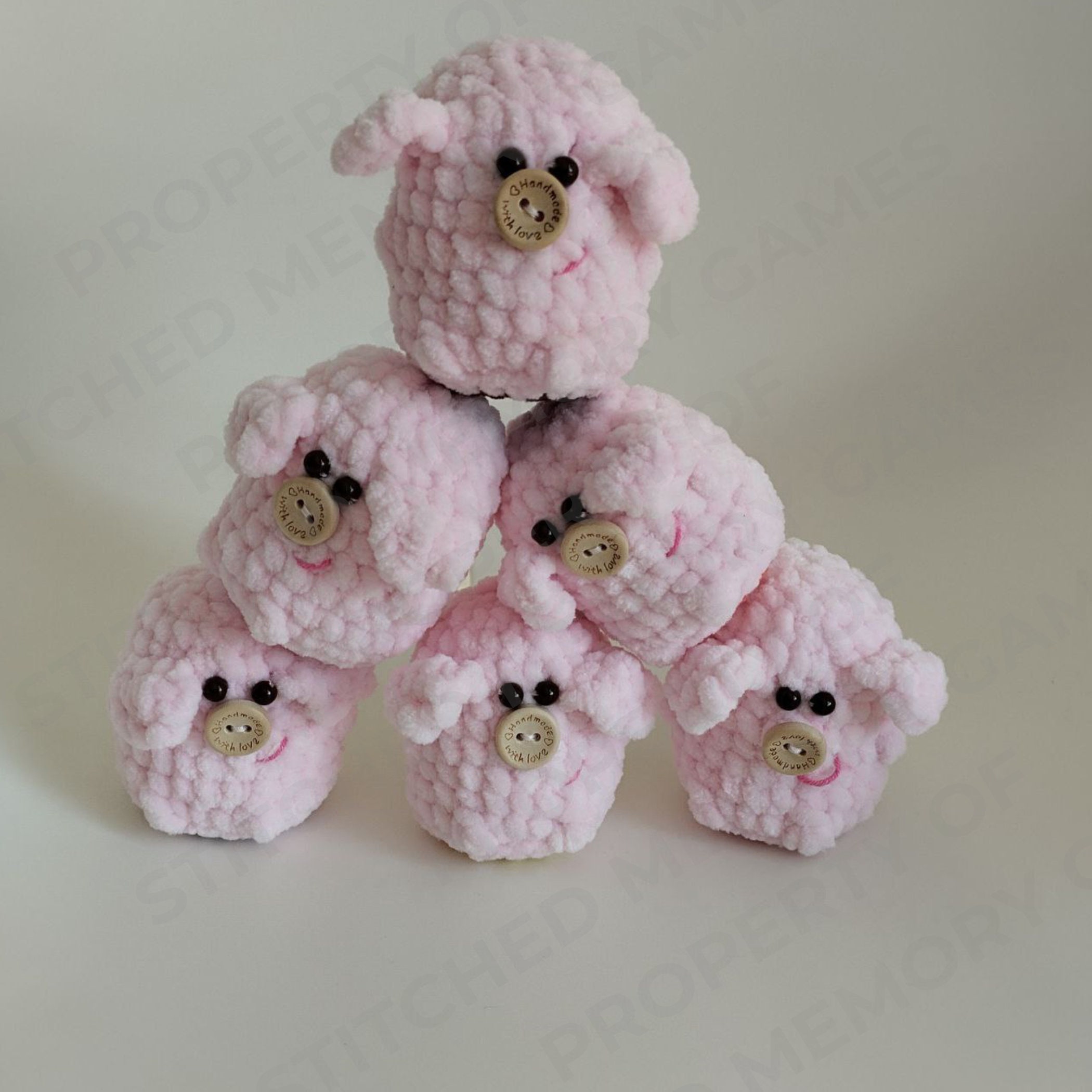 Crochet Memory Game PIG and PIGLETS: Toy for Visual Memory, Colors ...
