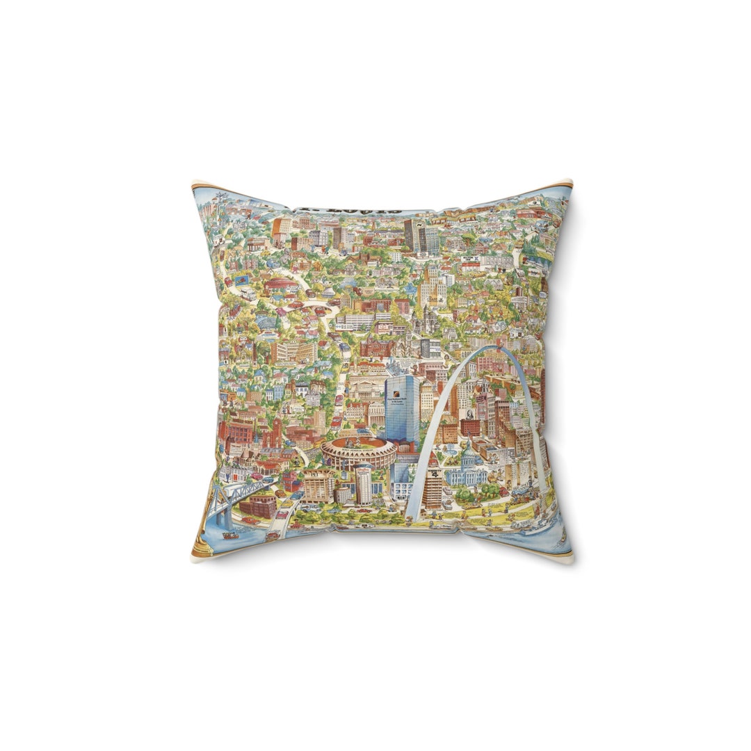 St. Louis Map Pillow - St. Louis Wedding Gift - St. Louis Pillow ...