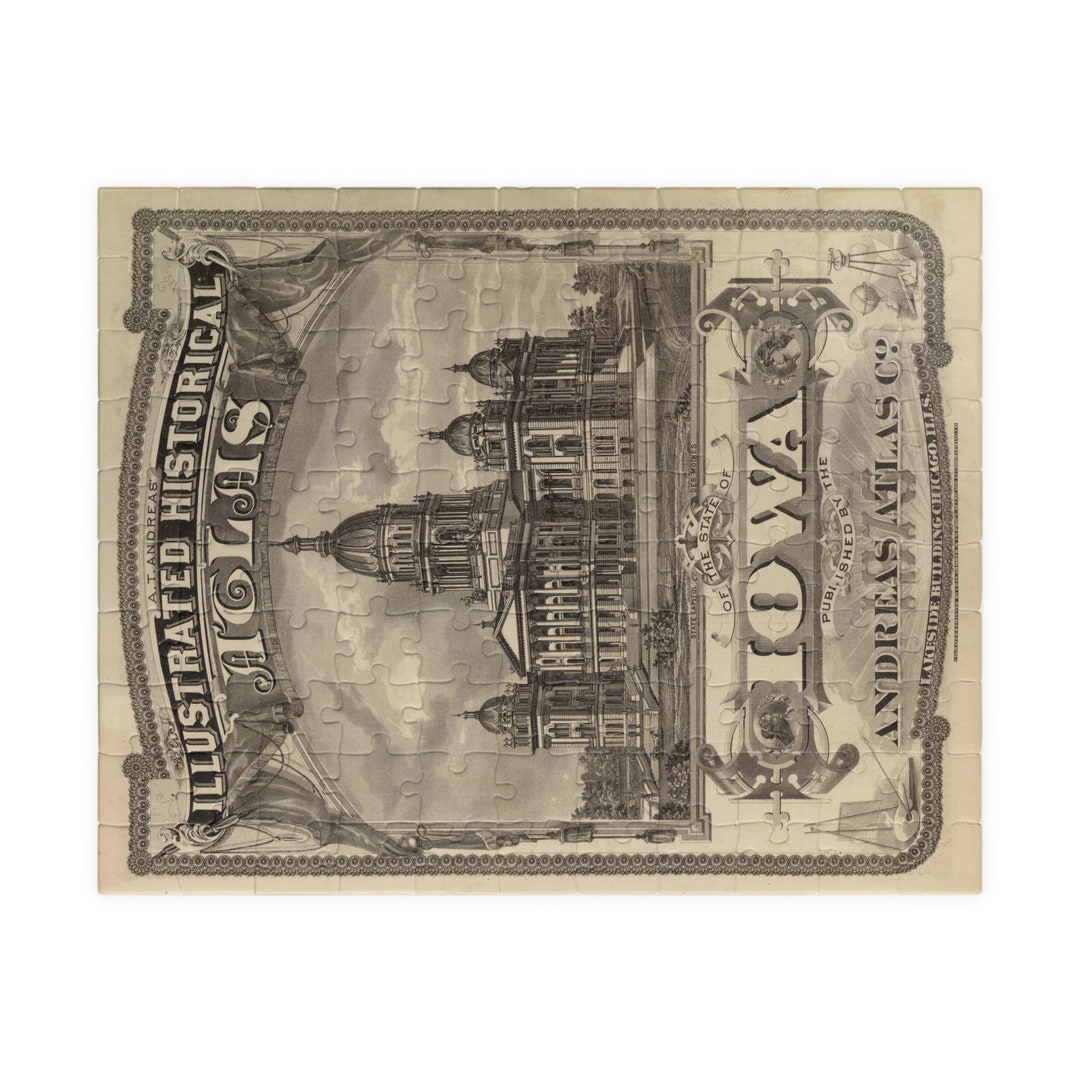 Iowa Map Puzzle Iowa Puzzle for Adults Iowa Jigsaw Puzzle 500 Piece Map ...