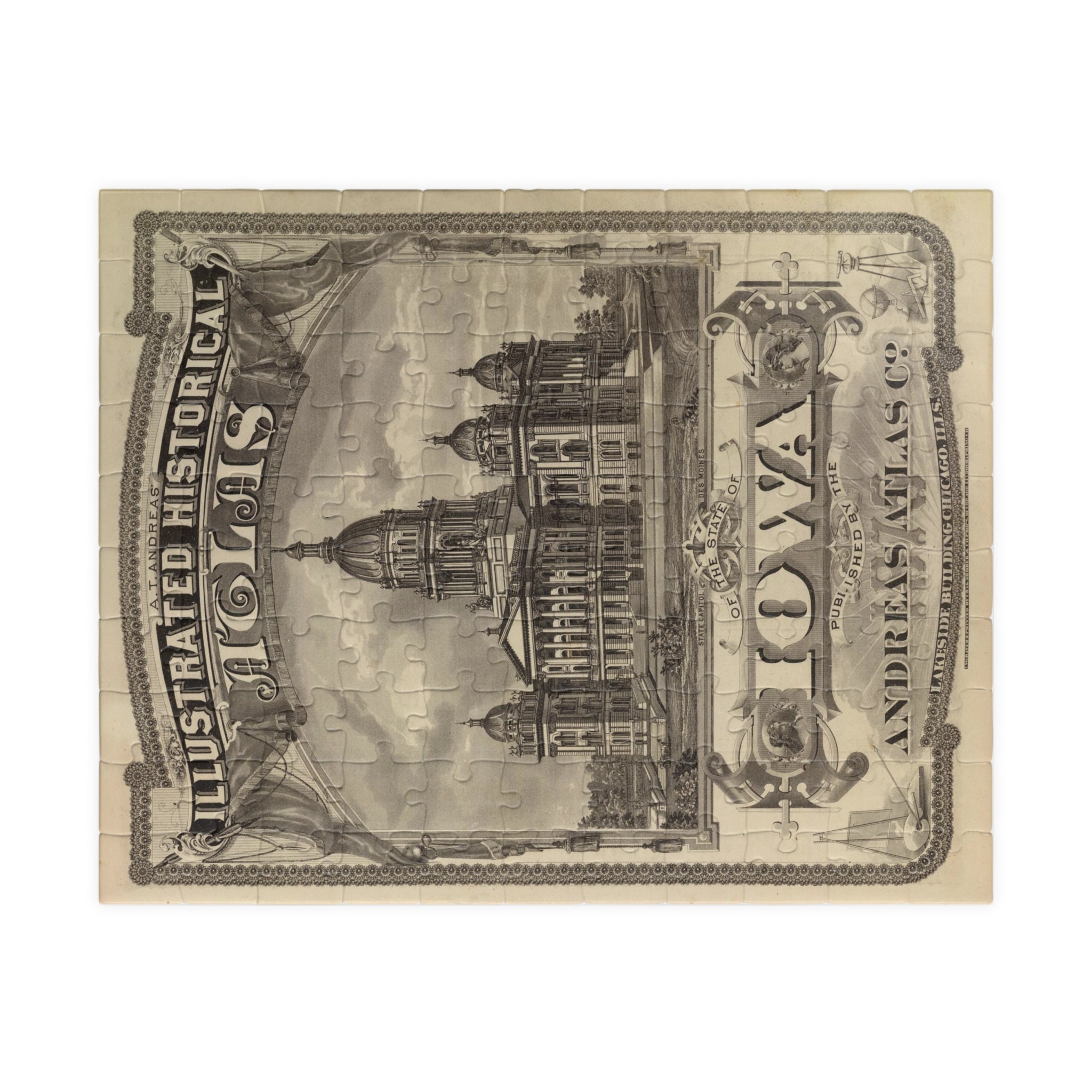 Iowa Map Puzzle Iowa Puzzle for Adults Iowa Jigsaw Puzzle 500 Piece Map ...